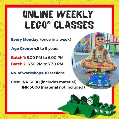 Online Weekly Lego Classes Sunday Bricks Workshops With Lego® In India