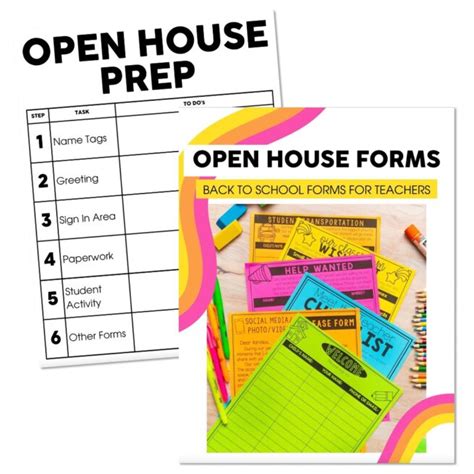 Classroom Setup Workshop Handout 3 Open House Forms Lucky Little Learners