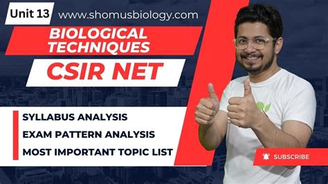 Csir Net Life Science Unit 13 Biological Techniques Syllabus Exam