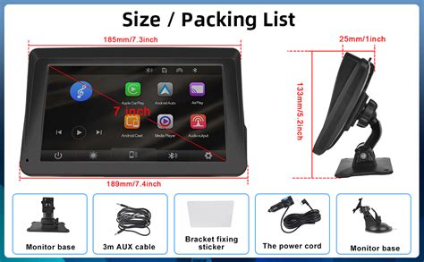 Jp 7インチ ポータブルカーオーディオ ナビゲーション一体型 簡単着脱 ミラーリング機能付き 「apple