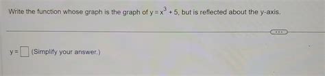 Solved Write The Function Whose Graph Is The Graph Of Chegg