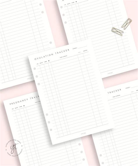 Printable Ovulation Tracker Template And Pregnancy Test Chart Etsy