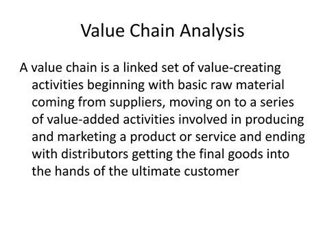 Corporate Value Chain Analysis PPT