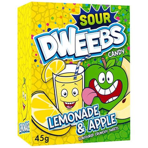 Dweebs Candy Sour Lemonade And Apple 45g Sweet Tooth Mcr