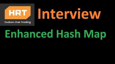 Enhanced Hash Map Hrt Interview Question Quant Interview Youtube