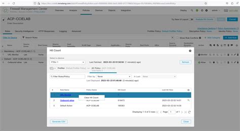 Solved Fmc Reset Hit Count Cisco Community