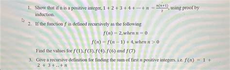 Solved Show That If N Is A Positive Integer Chegg