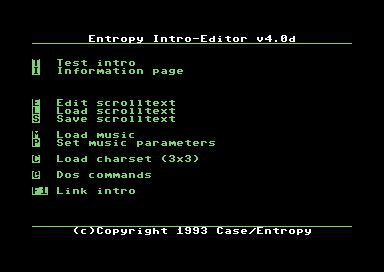 CSDb Intro Editor V D By Entropy CSDb Intro Editor V D By Entropy
