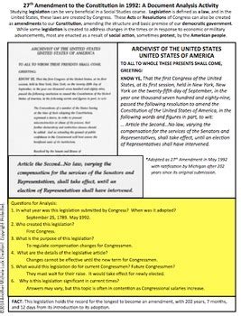 27th Amendment Definition
