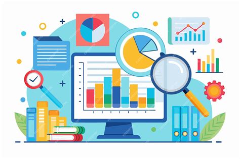 Data Analysis And Business Report Conceptual Illustration Premium Ai
