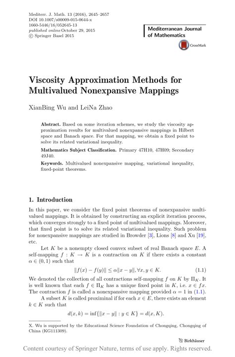 Viscosity Approximation Methods For Multivalued Nonexpansive Mappings