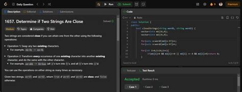 How To Solve Leetcode Problem 1657 Kishore M Posted On The Topic
