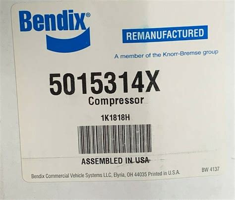 5015314x Genuine Bendix® Air Compressor