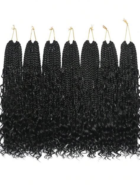 7 Pack 10121418 Inch Boho Box Braids Goddess Box Braids Crochet Hair