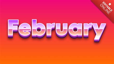 February Text Effect Generator Textstudio