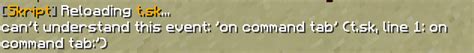 tab completion skunity forums