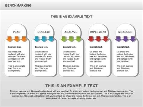 Colored Benchmarking Diagrams Ppt
