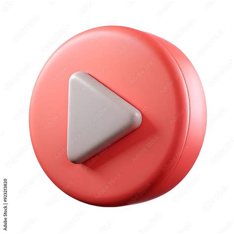 YouTube Play Button Logo With Transparent Background Floating In D Rendering You Tube Red Icon