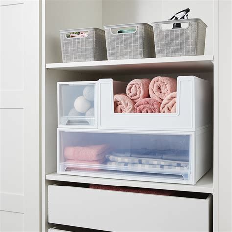 285l Modular Open Front Stackable Bin White Kmart