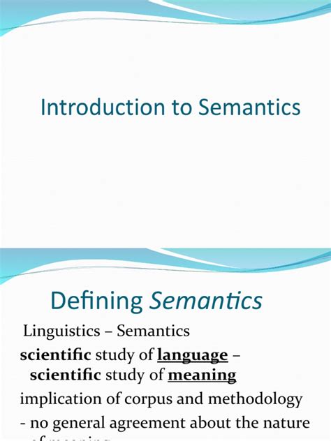 Introduction To Semantics | PDF | Semantics | Linguistics