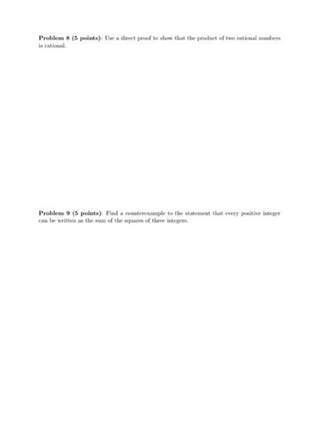 Solved Problem 8 5 Points Use A Direct Proof To Slow That