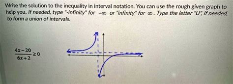 solved write the solution to the inequality in interval notation you