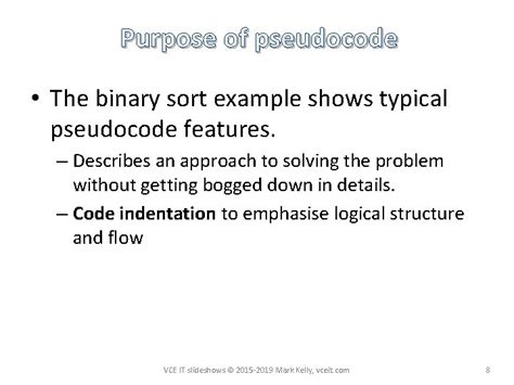 Pseudocode Contents Purpose Of Pseudocode Vcaa Pseudocode Conventions