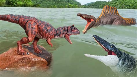 Spinosaurus Vs Carnotaurus Vs Mosasaurus 🦖 Jurassic World Another Final