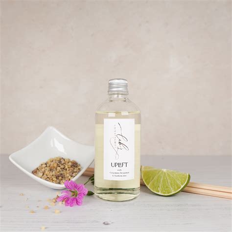 Uplift Reed Diffuser Refill Geranium Bergamot And Frankincense