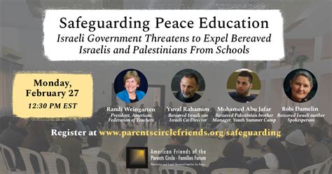 Webinar Safeguarding Peace Education Israeli Government Threatens To Expel Bereaved Israelis
