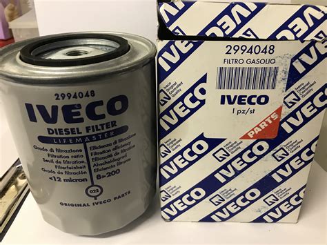 Iveco Fpt Fuel Filter Element Part Number 2994048 Marine Engineering