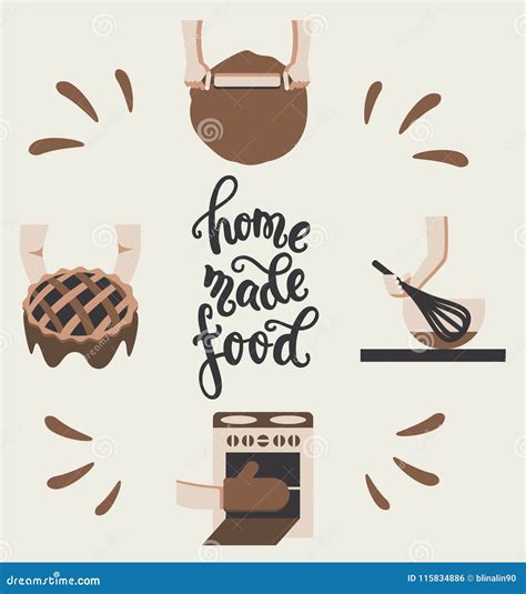 Vector Baking Illustration Process Stock Vector Illustration Of