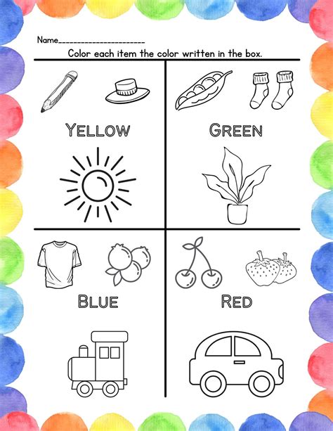 Color Yellow Coloring Pages