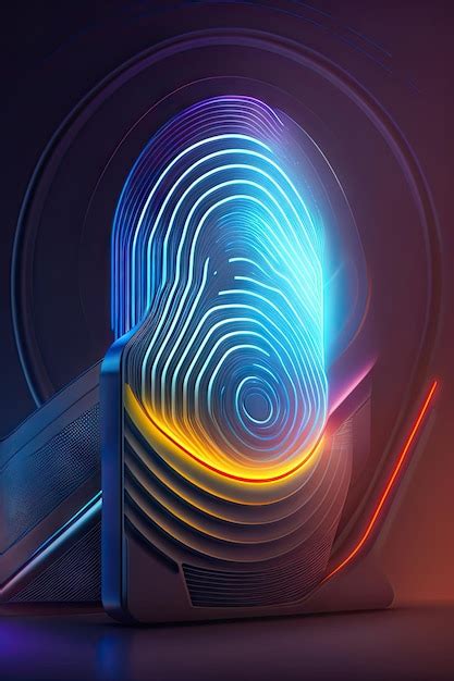 Premium Ai Image Fingerprint Scanning Cyber Security Concept Abstract Technology Background