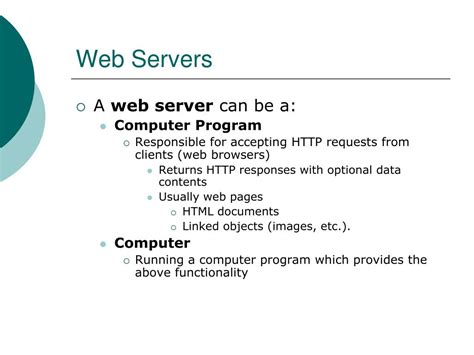 PPT Web Servers PowerPoint Presentation Free Download ID