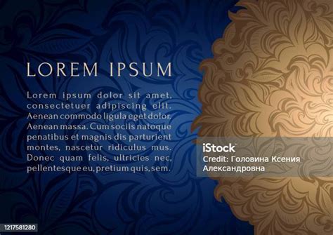 블루 울트라 마린 과 골드 럭셔리 배경 벡터입니다 이슬람 페이즐리 만다라 로얄 패턴 카드 템플릿 0명에 대한 스톡 벡터 아트 및 기타 이미지 Istock