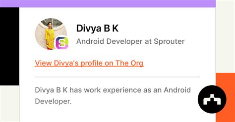 divya b k android developer at sprouter the org