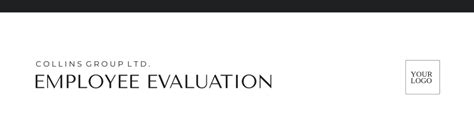 free minimalist evaluation header template to edit online
