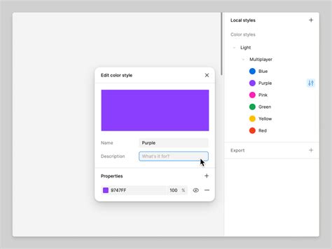 Add Descriptions To Styles Components And Variables Figma Learn