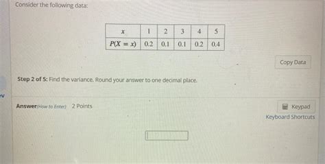 Solved Consider The Following Data X 1 2 2 3 4 5 P X X