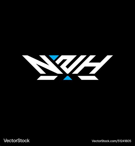 Nnh letter logo design nnh simple and modern logo Vector Image