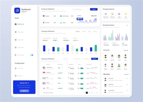 Premium Vector Ui Ux Infographic Dashboard Ui Design With Graphs Charts And Diagrams Web