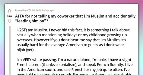 Muslim Woman Accused Of “deceiving” Colleague Who Has A Crush On Her