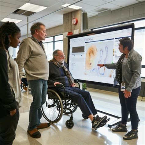 Premium Photo Inclusive Data Analysis Presentation With Team