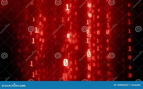 binary lines code red stock illustration illustration of internet