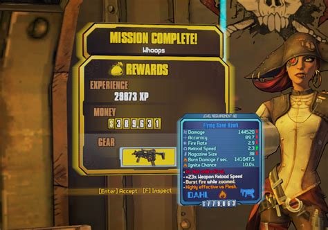 Got A Perfect Fire Sand Hawk After An Hour Of Farming Rborderlands2