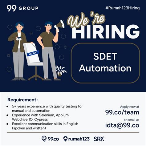 Hiring Sdet Automationtesting Qaengineer Selenium Appium Sari