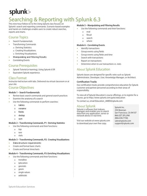 Searching Reporting With Splunk 63 Smt Pdf Visualization Graphics Statistics