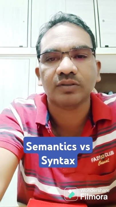 semantics vs syntax youtube