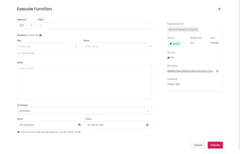 Execution Docs Appwrite